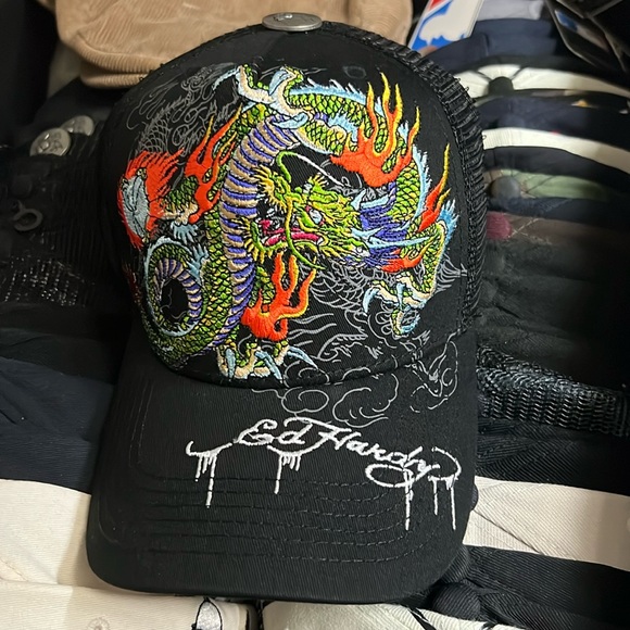 Ed Hardy | Accessories | Ed Hardy Japan Dragon Black Trucker Hat | Poshmark